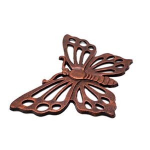 MDLUU Butterfly Stepping Stone, Cast Iron Butterfly Flagstone, Decorative Stepping Stone for Lawn, Yard, Courtyard Entry, Garden Walk Way