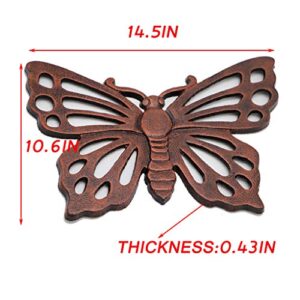 MDLUU Butterfly Stepping Stone, Cast Iron Butterfly Flagstone, Decorative Stepping Stone for Lawn, Yard, Courtyard Entry, Garden Walk Way