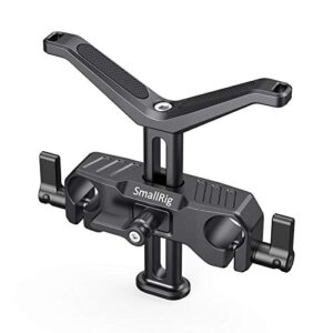 smallrig 15mm long lens support, 53.5mm height adjustable lens bracket for dslr camera shoulder rig – bsl2681