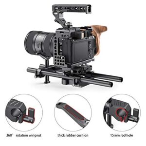 SmallRig 15mm Long Lens Support, 53.5mm Height Adjustable Lens Bracket for DSLR Camera Shoulder Rig - BSL2681