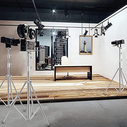 Stainless Steel Heavy Duty Light Stand Photography Studio Video Lighting Stands, Spring Cushioned Heavy Duty Tripod Stand, 9.5ft/2.8m, 2 Packs Professional Photography Studio Stands