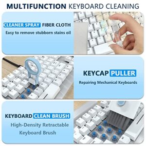 9-in-1 Cleaner Kit for Laptop Screen Keyboard Airpod,Portable Cleaning Pen Brush Tool for Electronics/Earbud/Phone/Laptop/Bluetooth/iPad/Earphones/Computer/Camera (5ml Screens Cleaners Spray)