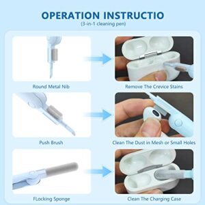 9-in-1 Cleaner Kit for Laptop Screen Keyboard Airpod,Portable Cleaning Pen Brush Tool for Electronics/Earbud/Phone/Laptop/Bluetooth/iPad/Earphones/Computer/Camera (5ml Screens Cleaners Spray)