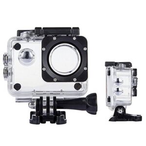 tekcam action camera waterproof case underwater protective housing case compatible with akaso ek7000/remali capturecam/apexcam/vemont/hls/jadfezy/awolfang ga300 action camera