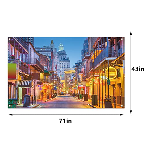 Mardi Gras Backdrop for Photography New Orleans Bourbon Street Wall Tapestry Brazil Carnival Fat Tuesday Masquerade Party Decoration and Supplies