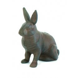 cast iron rabbit bunny standing