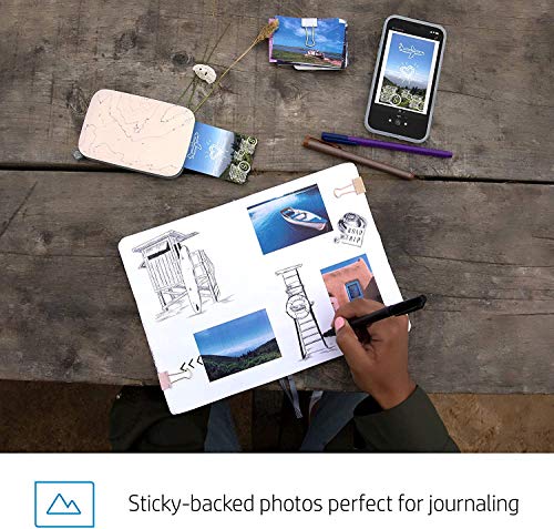 HP Sprocket Select Portable 2.3x3.4" Instant Photo Printer (Eclipse) Print Pictures on Zink Sticky-Backed Paper from your iOS & Android Device.