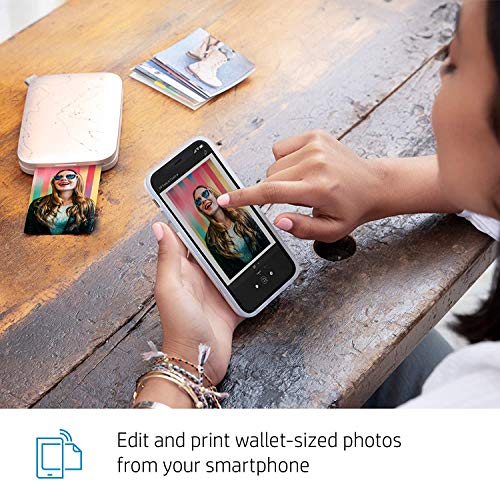 HP Sprocket Select Portable 2.3x3.4" Instant Photo Printer (Eclipse) Print Pictures on Zink Sticky-Backed Paper from your iOS & Android Device.