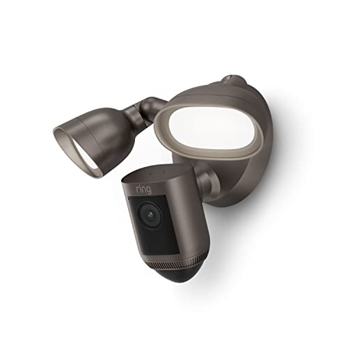 Introducing Ring Floodlight Cam Wired Pro with Bird’s Eye View and 3D Motion Detection, Dark Bronze