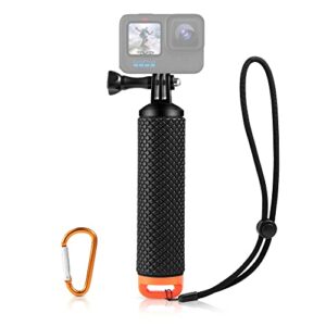 yullmu floating hand grip, waterproof pole mount for gopro hero 9/8/7/6/5/4/3/3+/2/1 session, handle mount accessories for fusion akaso dji osmo action cameras