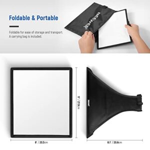 NEEWER Flash Diffuser Light Softbox 11" x 8", Universal, Collapsible with Storage Pouch Compatible with Canon Nikon Sony Godox Yongnuo NEEWER speedlight