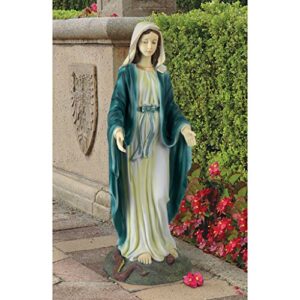 Design Toscano Virgin Mary the Blessed Mother of the Immaculate Conception Religious Garden Statue, 23 Inch, Polyresin, Full Color