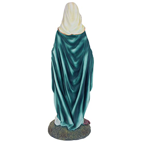 Design Toscano Virgin Mary the Blessed Mother of the Immaculate Conception Religious Garden Statue, 23 Inch, Polyresin, Full Color