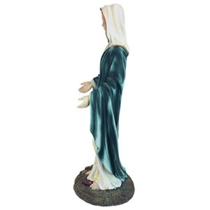 Design Toscano Virgin Mary the Blessed Mother of the Immaculate Conception Religious Garden Statue, 23 Inch, Polyresin, Full Color