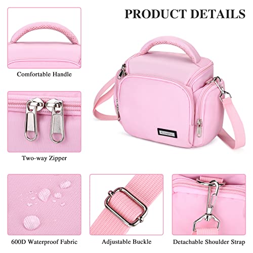 G-raphy Camera Case Bag DSLR SLR Bag by G-raphy for Canon, Nikon, Sony,Panasonic, Olympus and etc (Pink)