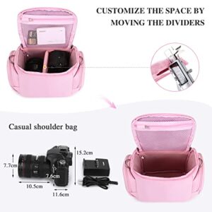 G-raphy Camera Case Bag DSLR SLR Bag by G-raphy for Canon, Nikon, Sony,Panasonic, Olympus and etc (Pink)