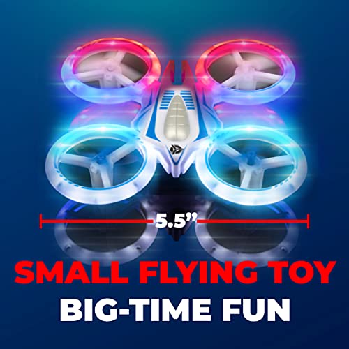 Force1 UFO 4000 Mini Drone for Kids - LED Remote Control Drone, Small RC Quadcopter for Beginners with LEDs, 4-Channel Remote Control, 2 Speeds, and 2 Drone Batteries