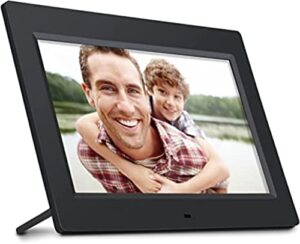 aluratek 10″ lcd digital photo frame w/4gb built-in mem & usb sd/sdhc support (admpf310f) black