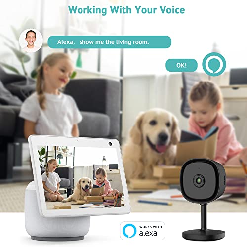 LaView 3MP Cameras for Home Security,2K Indoor Security Camera for Baby/Elder/Pet with Clear Night Vision,24/7 Live Video,Motion Detection,2 Way Audio,US Cloud/SD Card Storage,Compatible with Alexa