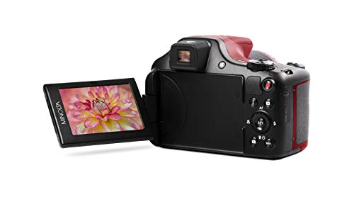 Minolta Pro Shot 20 Mega Pixel HD Digital Camera with 67x Optical Zoom, Full 1080p HD Video & 16GB SD Card (Red)