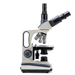 Swift SW350T 40X-2500X Magnification, Siedentopf Head, Research-Grade Trinocular Compound Lab Microscope with Wide-Field 10X and 25X Eyepieces, Mechanical Stage, Abbe Condenser, Camera-Compatible