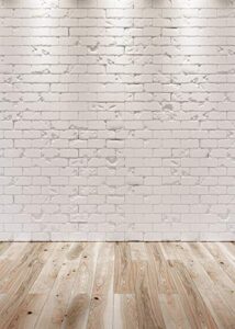 sjoloon white brick photography backdrop brick photo backdrop for birthday photography portrait photoshoot studio props 11878 (5x7ft)