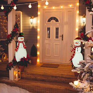 Rocinha Snowman Yard Stakes Outdoor Christmas Stakes for Garden Giant Holiday Decor Signs for Home, Waterproof Outdoor Christmas Decorations