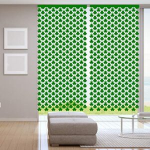 St.Patrick’s Day Shamrock Foil Curtain - Irish Lucky Green Clover Backdrop Photo Booth Party Decorations Supplies 3PCS