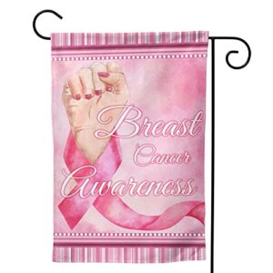 pink breast cancer garden flag hope hope faith love yard flags 12 x 18inch ribbon flag double sides