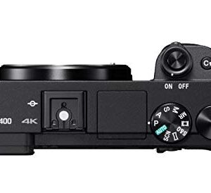 Sony Alpha a6400 Mirrorless Camera: Compact APS-C Interchangeable Lens Digital Camera with Real-Time Eye Auto Focus, 4K Video, Flip Screen & 16-50mm Lens - E Mount Compatible Cameras - ILCE-6400L/B