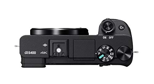 Sony Alpha a6400 Mirrorless Camera: Compact APS-C Interchangeable Lens Digital Camera with Real-Time Eye Auto Focus, 4K Video, Flip Screen & 16-50mm Lens - E Mount Compatible Cameras - ILCE-6400L/B