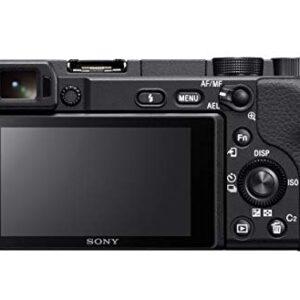 Sony Alpha a6400 Mirrorless Camera: Compact APS-C Interchangeable Lens Digital Camera with Real-Time Eye Auto Focus, 4K Video, Flip Screen & 16-50mm Lens - E Mount Compatible Cameras - ILCE-6400L/B