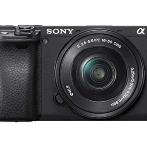 Sony Alpha a6400 Mirrorless Camera: Compact APS-C Interchangeable Lens Digital Camera with Real-Time Eye Auto Focus, 4K Video, Flip Screen & 16-50mm Lens - E Mount Compatible Cameras - ILCE-6400L/B