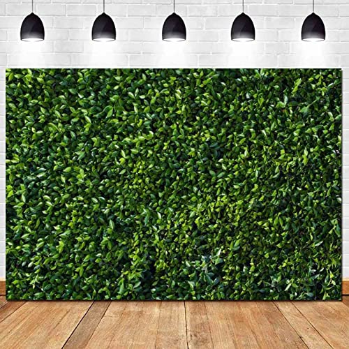 HQM 3D Green Leaves Nature Spring Theme Photo Background 8x6ft Fabric Wedding Birthday Party Newborn Baby Shower Photography Backdrops Zoo Decor Banner Dessert Cake Table Decor Booth