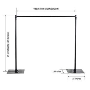 Balsa Circle 10 feet x 10 feet Heavy Duty Backdrop Stand Kit with Steel Base - Wedding Background Support System for Photography