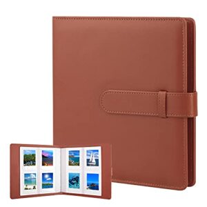 256 pockets photo album for fujifilm instax mini 11 12 9 7+ 40 evo liplay 90 8 instant camera/mini link sp-1 printer, photo album for polaroid zink 2×3″ photo/mint zip instant camera printer (brwon)