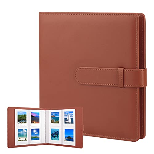 256 Pockets Photo Album for Fujifilm Instax Mini 11 12 9 7+ 40 Evo Liplay 90 8 Instant Camera/Mini Link SP-1 Printer, Photo Album for Polaroid Zink 2x3" Photo/Mint Zip Instant Camera Printer (brwon)