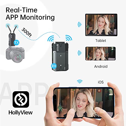 Hollyland Mars 300 PRO [Official] HDMI Loopout Wireless Video Transmitter and Receiver with 0.08S Low Latency, for Videographer Photographer Filmmaker Cinematographer(Enhanced)