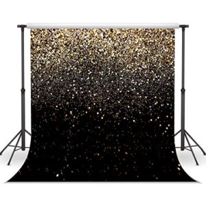 wolada 10x10ft gold backdrop glitter backdrop gold spots bokeh backdrop black and gold backdrop wedding backdrop gold backdrop for parties vinyl photography backdrop 11176