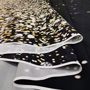 WOLADA 10x10FT Gold Backdrop Glitter Backdrop Gold Spots Bokeh Backdrop Black and Gold Backdrop Wedding Backdrop Gold Backdrop for Parties Vinyl Photography Backdrop 11176