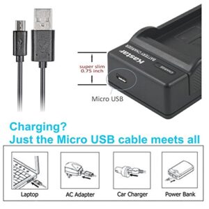 Kastar Battery (X2) & Slim USB Charger for Kodak KLIC-5001 and Easyshare P712 P850 P880 Z730 Z760 Z7590 DX6490 DX7440 DX7590 DX7630 Sanyo DB-L50 DMX-WH1 HD1010 FH11 HD2000 VPC-WH1 HD2000 HD1010 HD1000