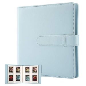 256 pockets photo album for fujifilm instax mini 11 12 9 7+ 40 evo liplay 90 8 instant camera/mini link sp-1 printer, photo album for polaroid zink 2×3″ photo/mint zip instant camera printer -blue