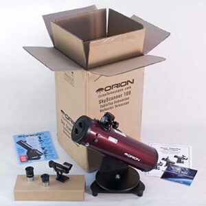 Orion 10012 SkyScanner 100mm TableTop Reflector Telescope (Burgundy)