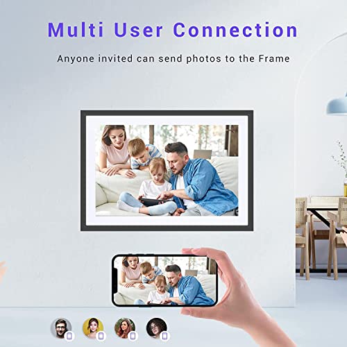 5G WiFi Digital Picture Frame 10.1 Inch Digital Photo Frame with 1280x800 IPS Touch Screen, Auto-Rotate and Slide Show, Easy Setup to Share Moments Via Phone APP-Gift for Family and Friends