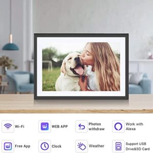 5G WiFi Digital Picture Frame 10.1 Inch Digital Photo Frame with 1280x800 IPS Touch Screen, Auto-Rotate and Slide Show, Easy Setup to Share Moments Via Phone APP-Gift for Family and Friends