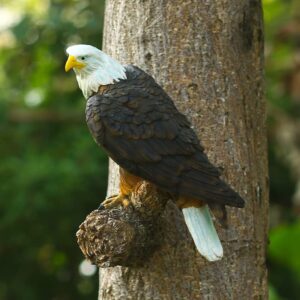 virawa bald eagle tree hugger tree decor hanging garden statue 13 inches high multicolor resin bird sculpture tree decoration for lawn porch yard patio