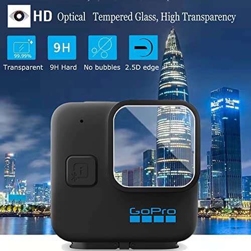 debous HERO11 Hero 11 Black Mini Lens Screen Protector for GoPro HERO11 Black Mini Tempered Glass Anti-scratch Clera Hard Protective Film Shield Cover (3pack)