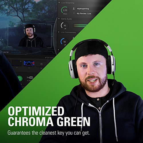 Elgato Green Screen MT - Wall-Mounted Retractable Chroma Key Backdrop with Wrinkle-Resistant Fabric for background removal for Streaming, Video Conferencing, on Instagram, TikTok, Zoom, Teams, OBS