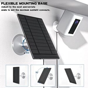 Solar Panel for Ring Camera, 2PCS Waterproof Solar Panel for Ring Stick Up Cam Battery and Ring Spotlight Cam Battery (5V 4.5W)