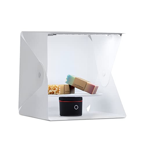 Pivo Lightbox 10" Portable Foldable Professional Product Lightbox Studio Full Set Tent Kit with 360° Turntable, Color Backdrops, and Dimmer Control